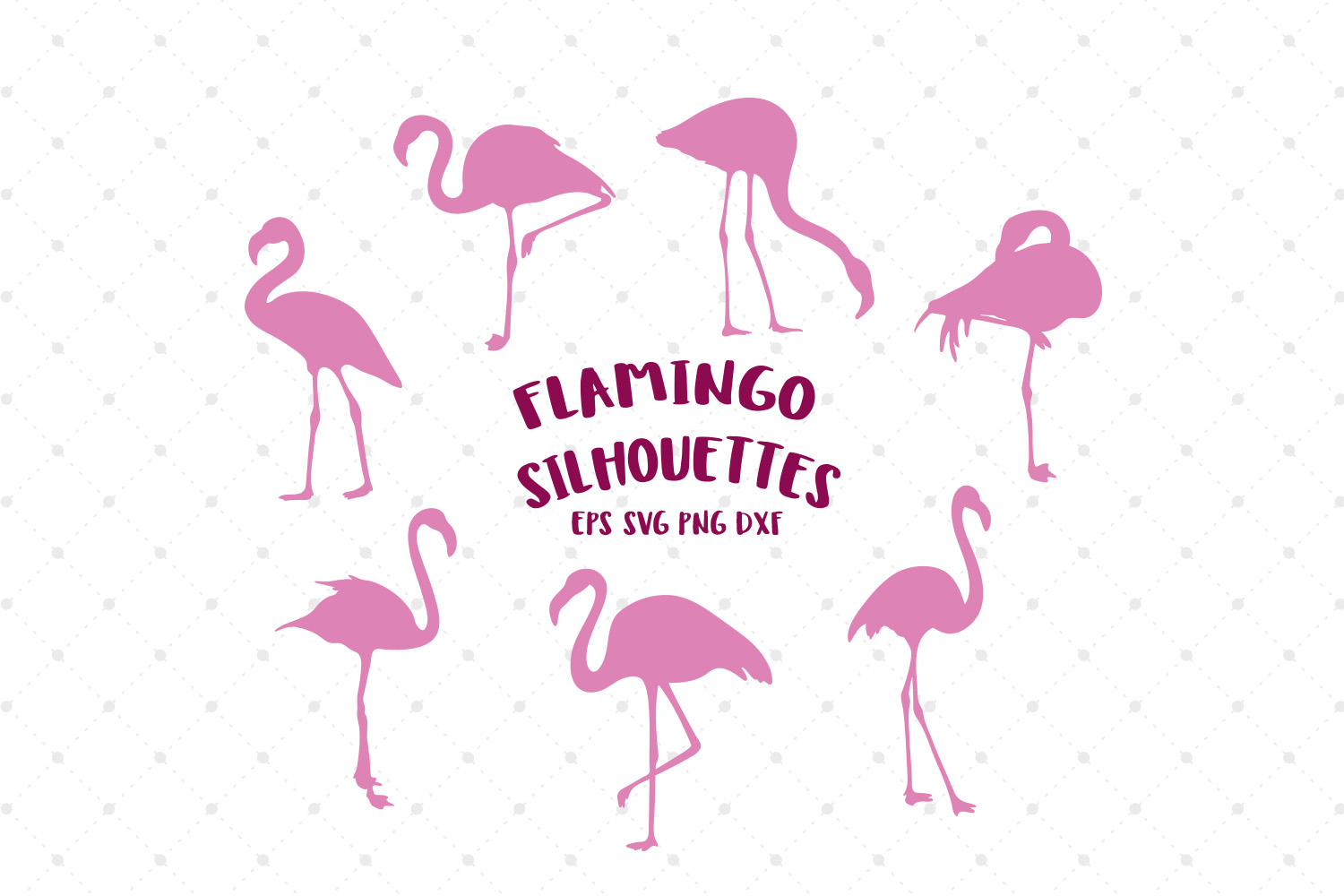 Flamingo Silhouettes SVG Cut Files (87294) | Cut Files | Design Bundles