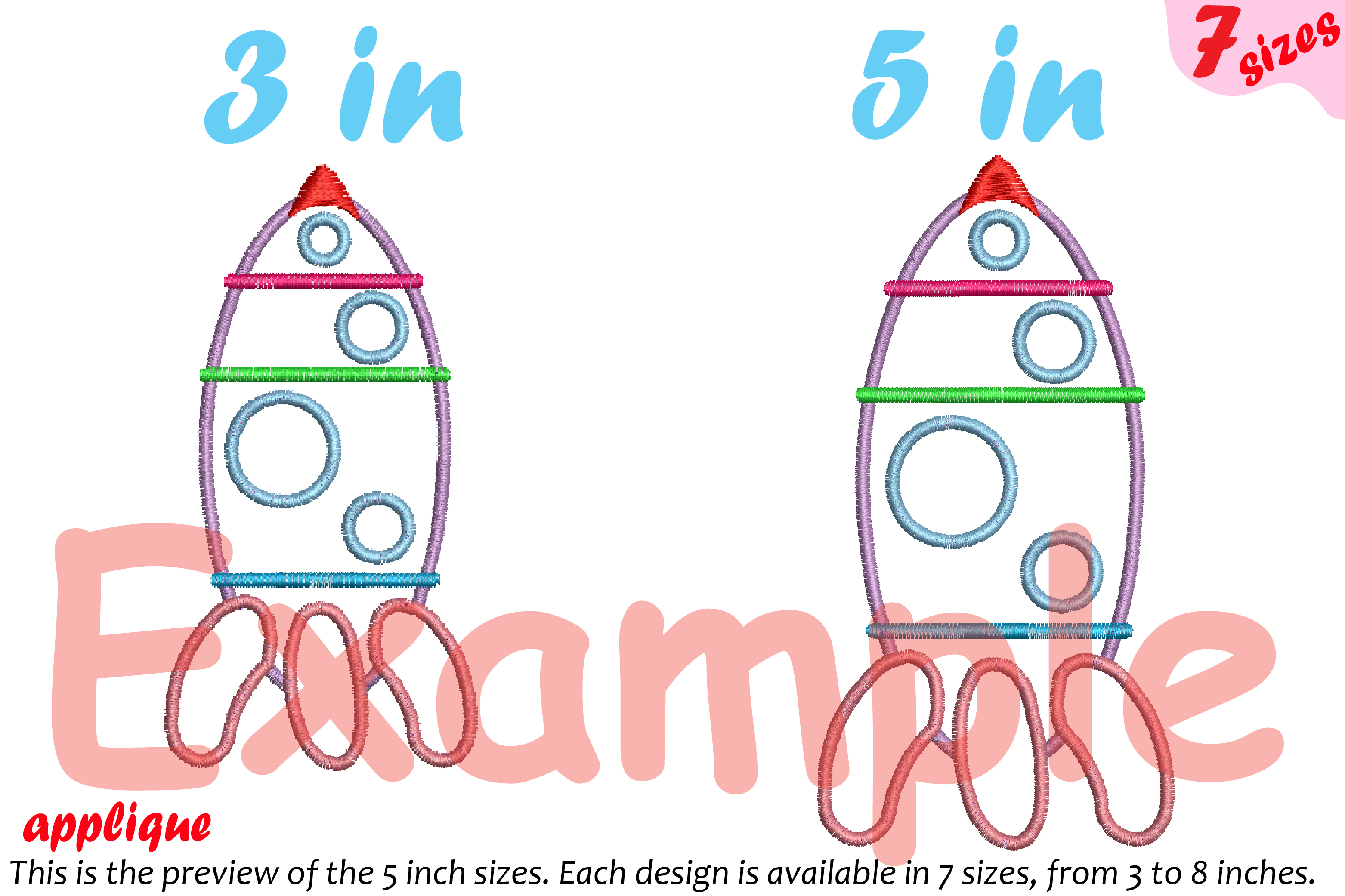 Space Shuttle Toy Applique Designs for Embroidery Machine Instant ...