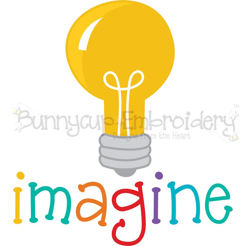 Imagine Light Bulb - SVG, Clipart, Printable