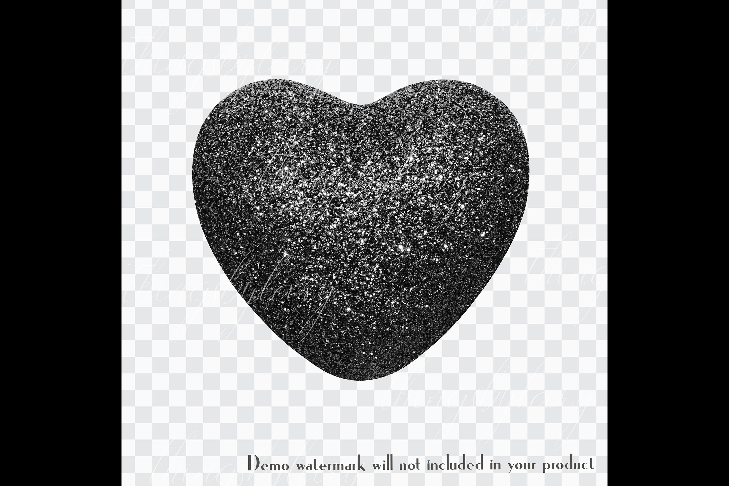 254 Tinsel Glitter Heart Valentine Wedding Digital Images