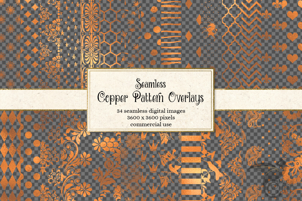 Copper Pattern Overlays (98894) | Patterns | Design Bundles