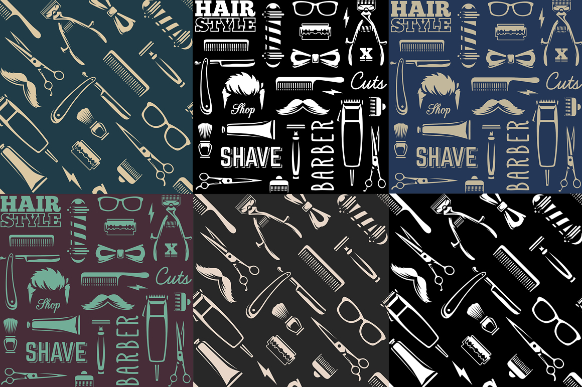 Barber Pattern | Seamless Texture (129834) | Patterns | Design Bundles