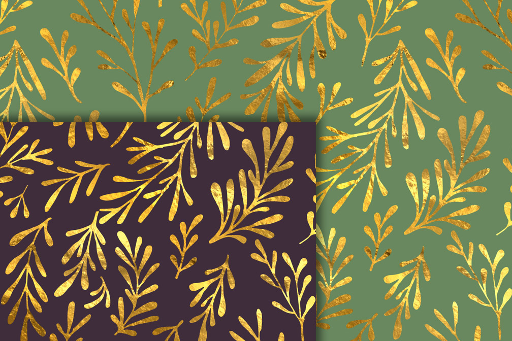 Happy Gold Leaf Patterns
