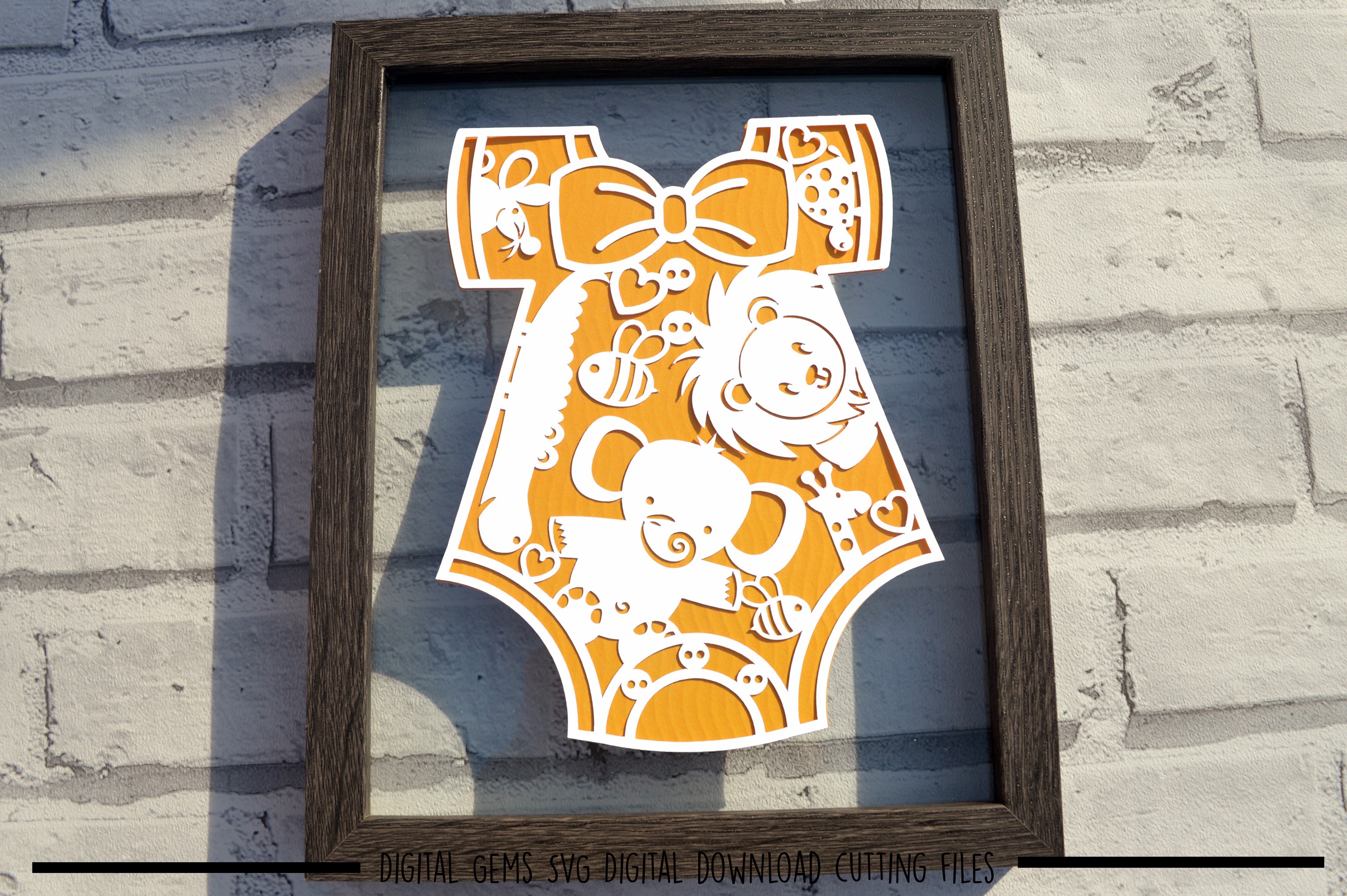 Baby grow paper cut SVG DXF EPS files (35243) | SVGs | Design Bundles