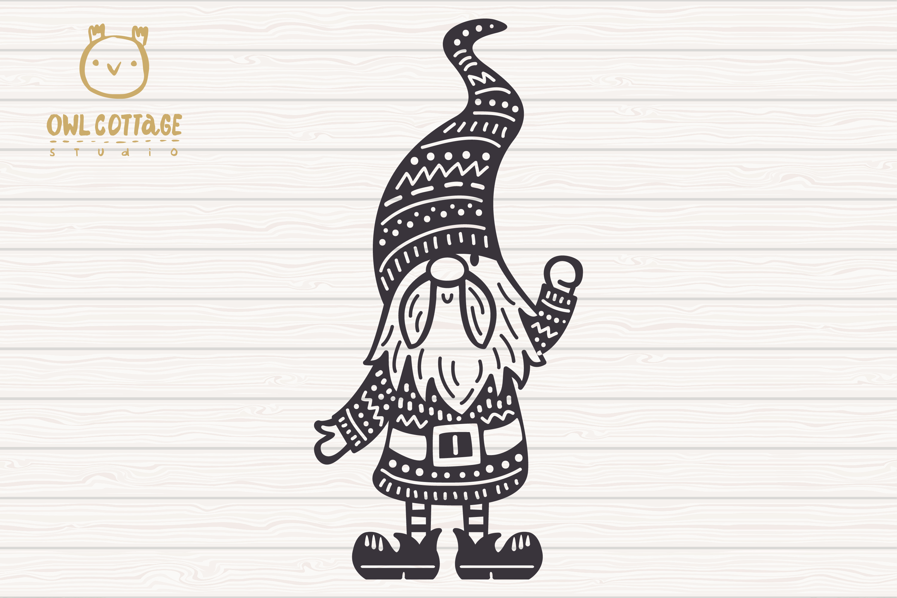Scandinavian Gnomes SVG, Good Night Gnome with Lantern, Tomt