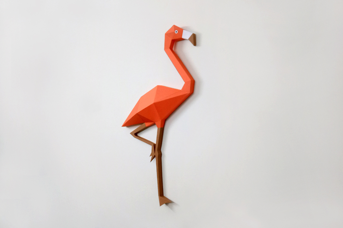 DIY Flamingo Wall decor - 3d papercraft (47099) | Printables | Design ...