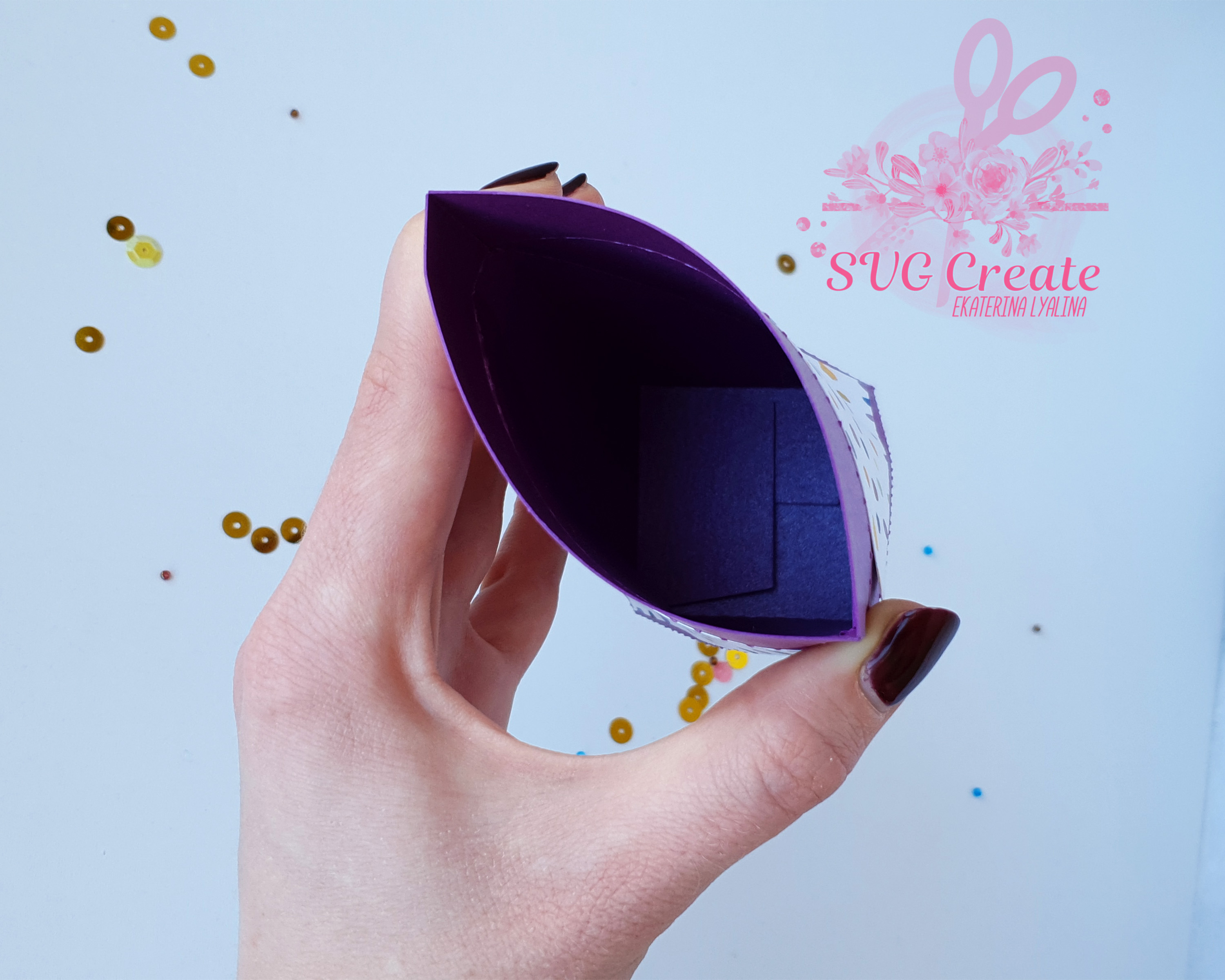 Self closing box, self-closing box, pdf gift box template