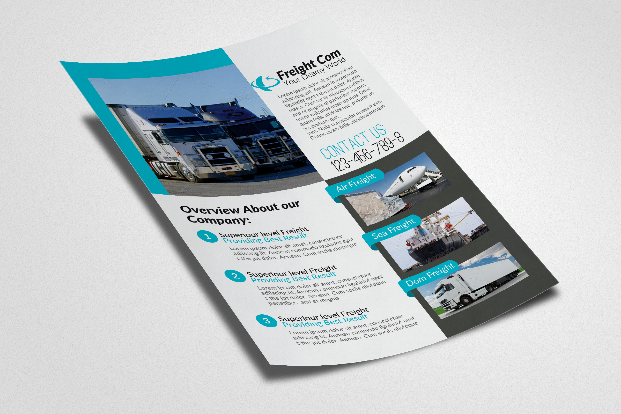 Freight & Shipment Services Flyer (58393) | Flyers | Design Bundles