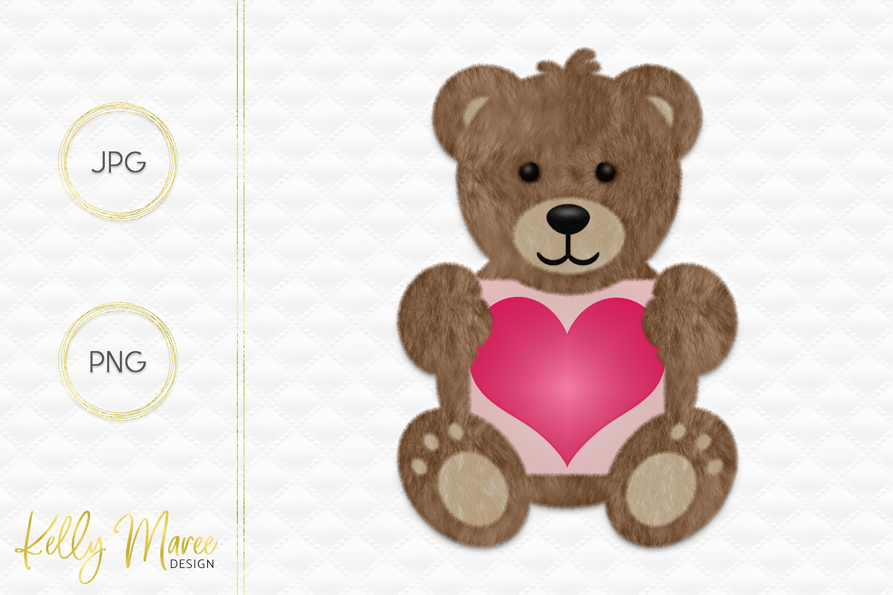 Teddy Bear Love Heart Graphic