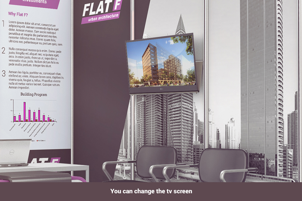 Various Exhibition Trade Show Shell Scheme Mockup