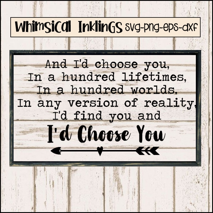 I'd Choose You SVG Cutter File (76369) | SVGs | Design Bundles