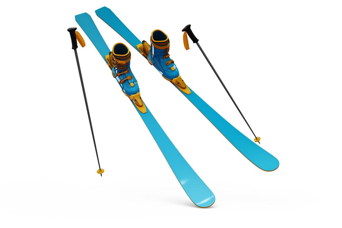 Ski Mockup (72729) | Mock Ups | Design Bundles