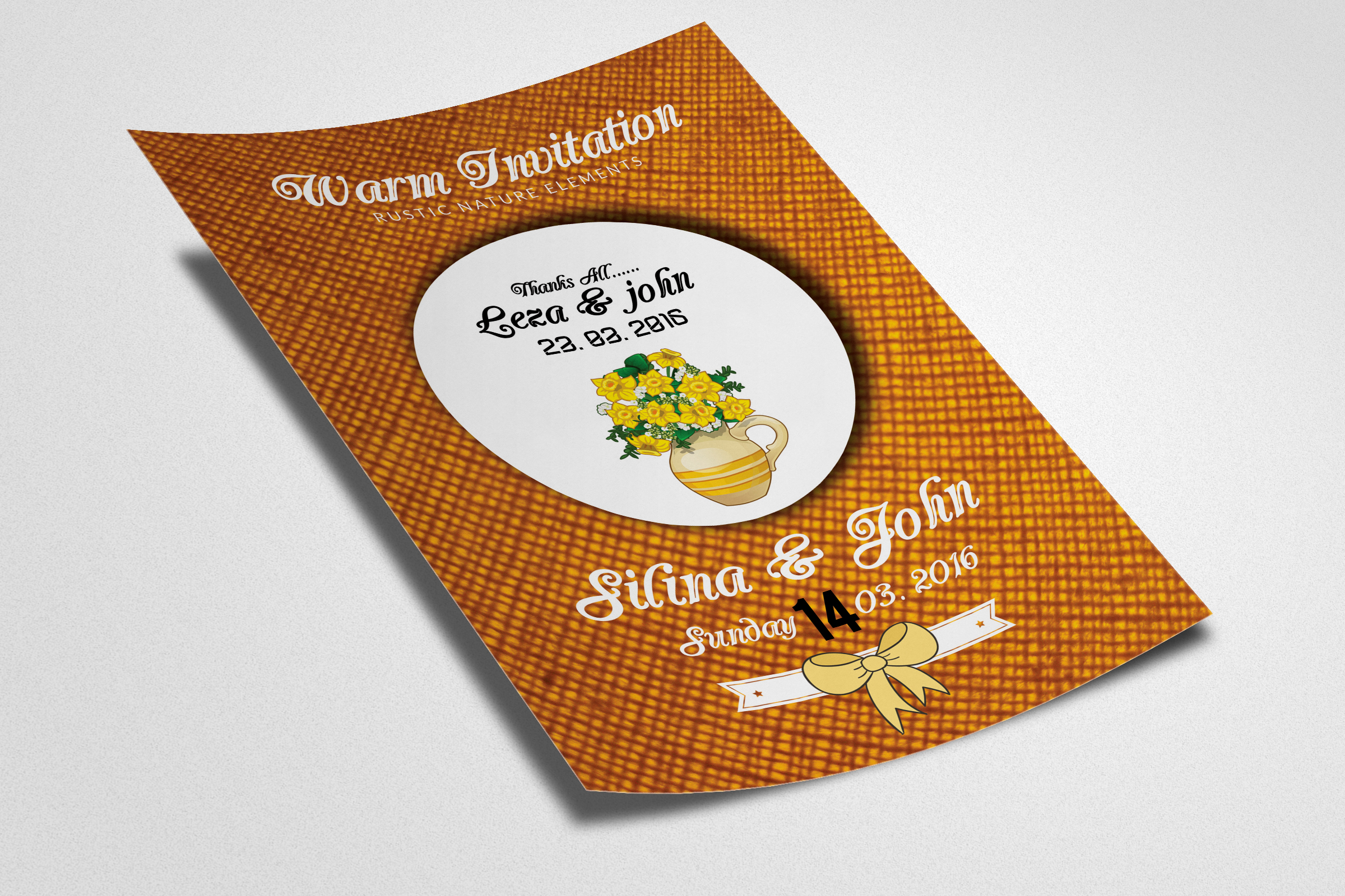 Warm Weding Invitation Flyer
