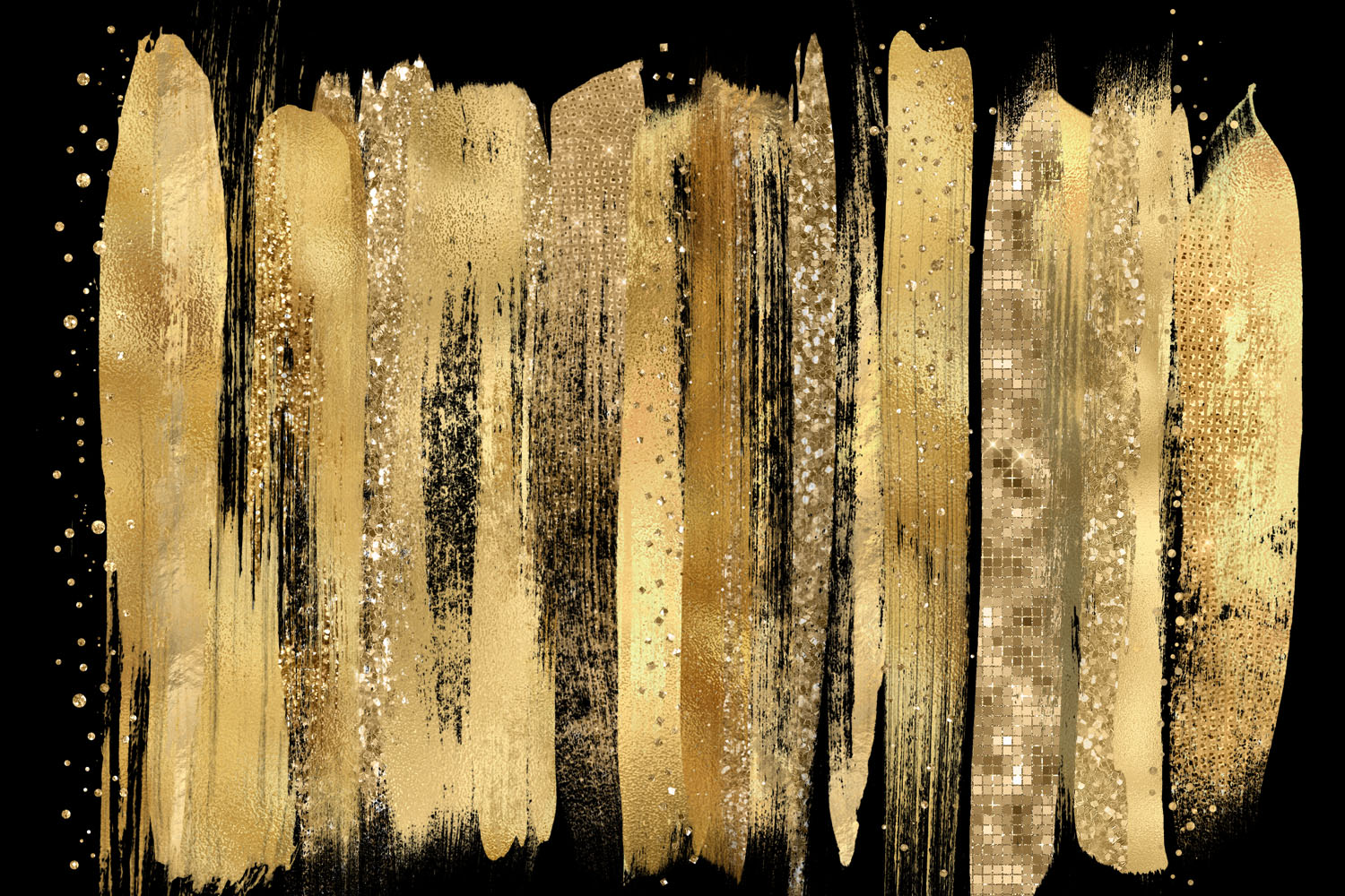 Gold Brush Strokes Clipart