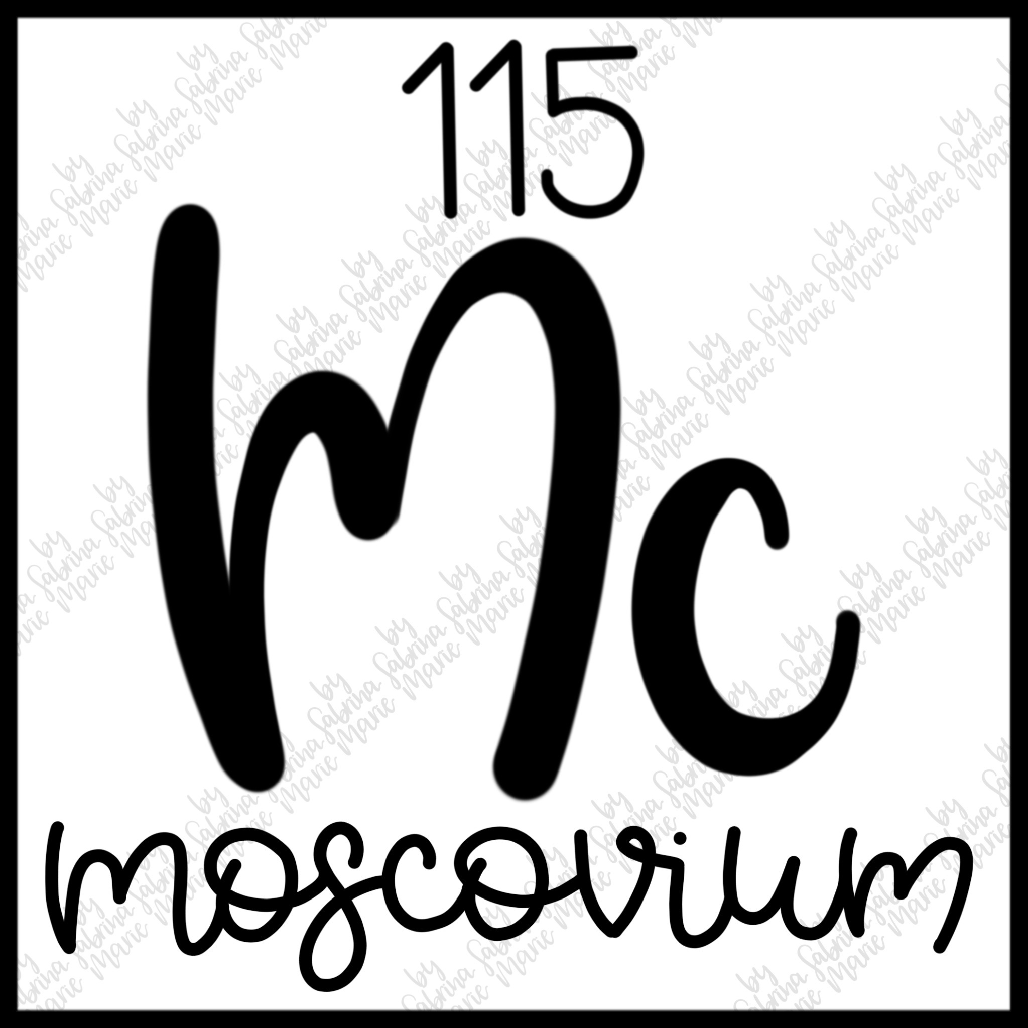 115 Moscovium - Handdrawn Periodic Table Element - SVG/P (188937 ...