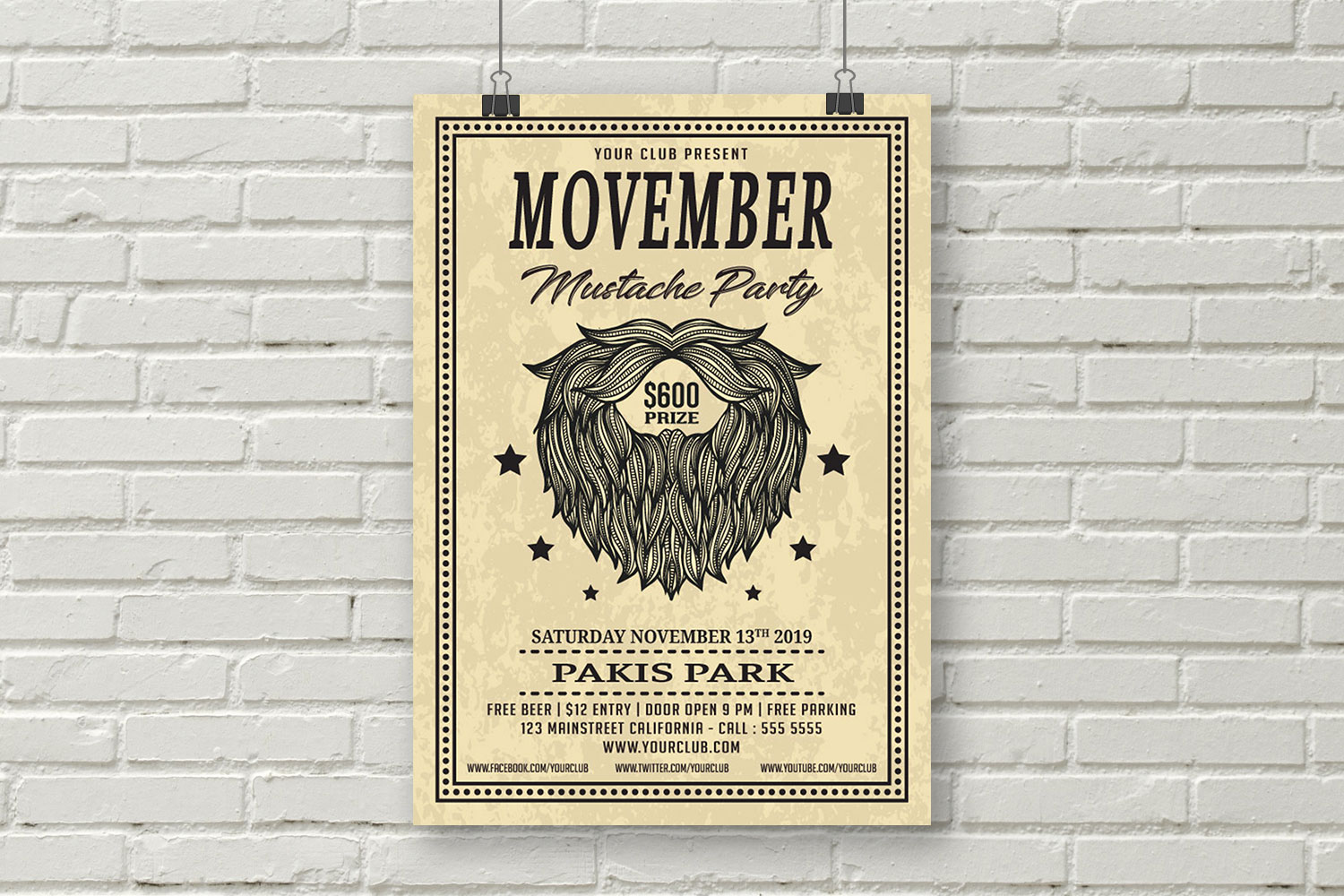 Movember Flyer Template