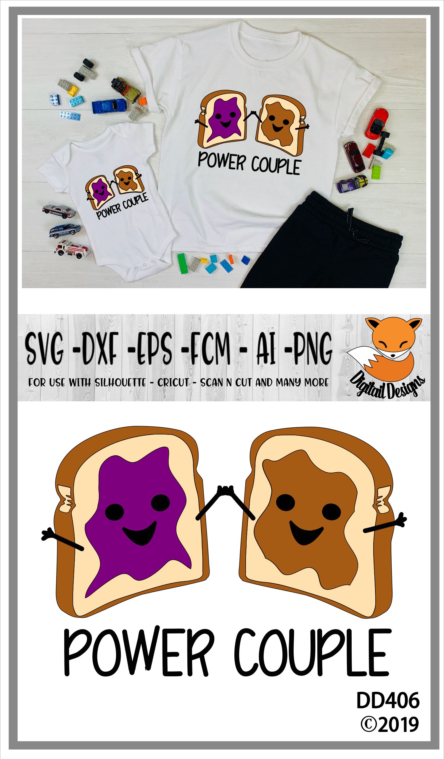 PB & J Power Couple SVG