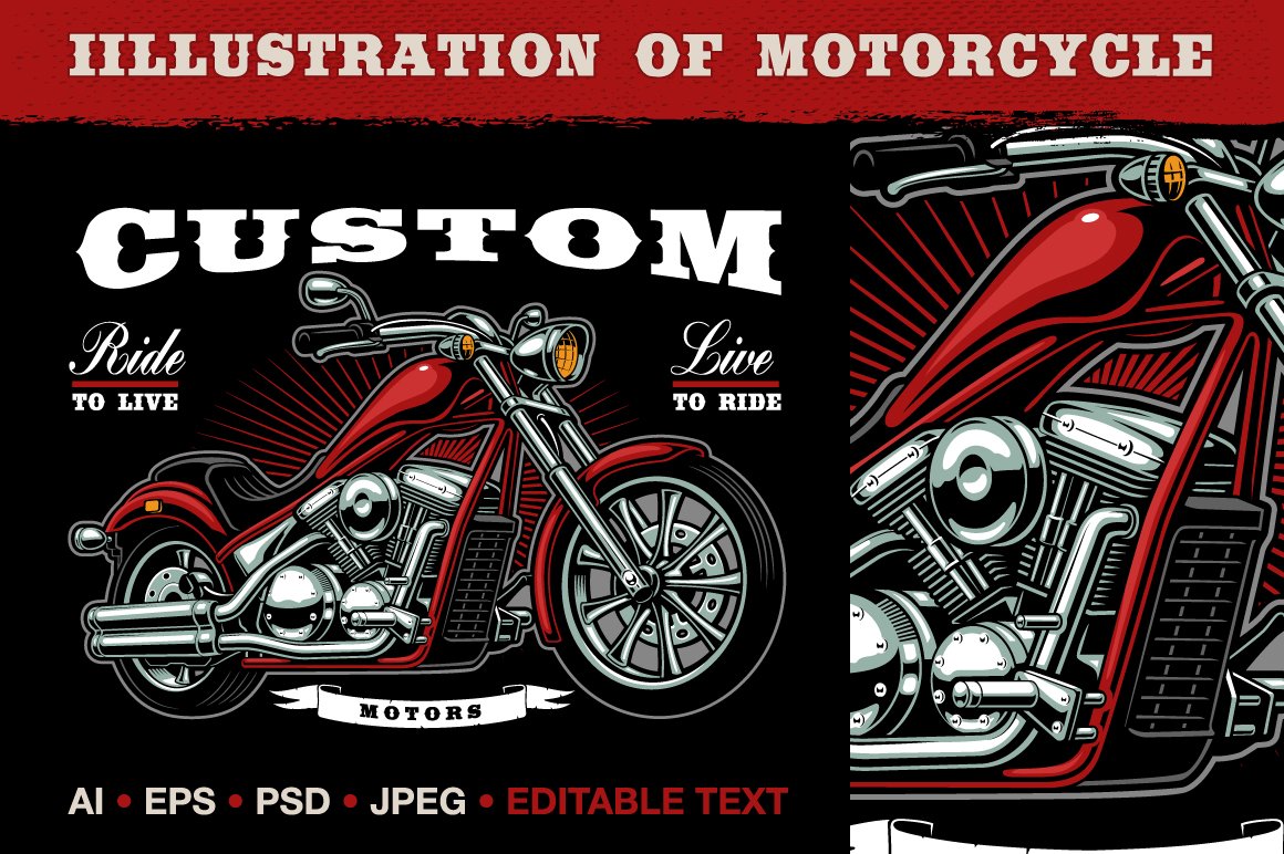 Motorcycle Vector Design