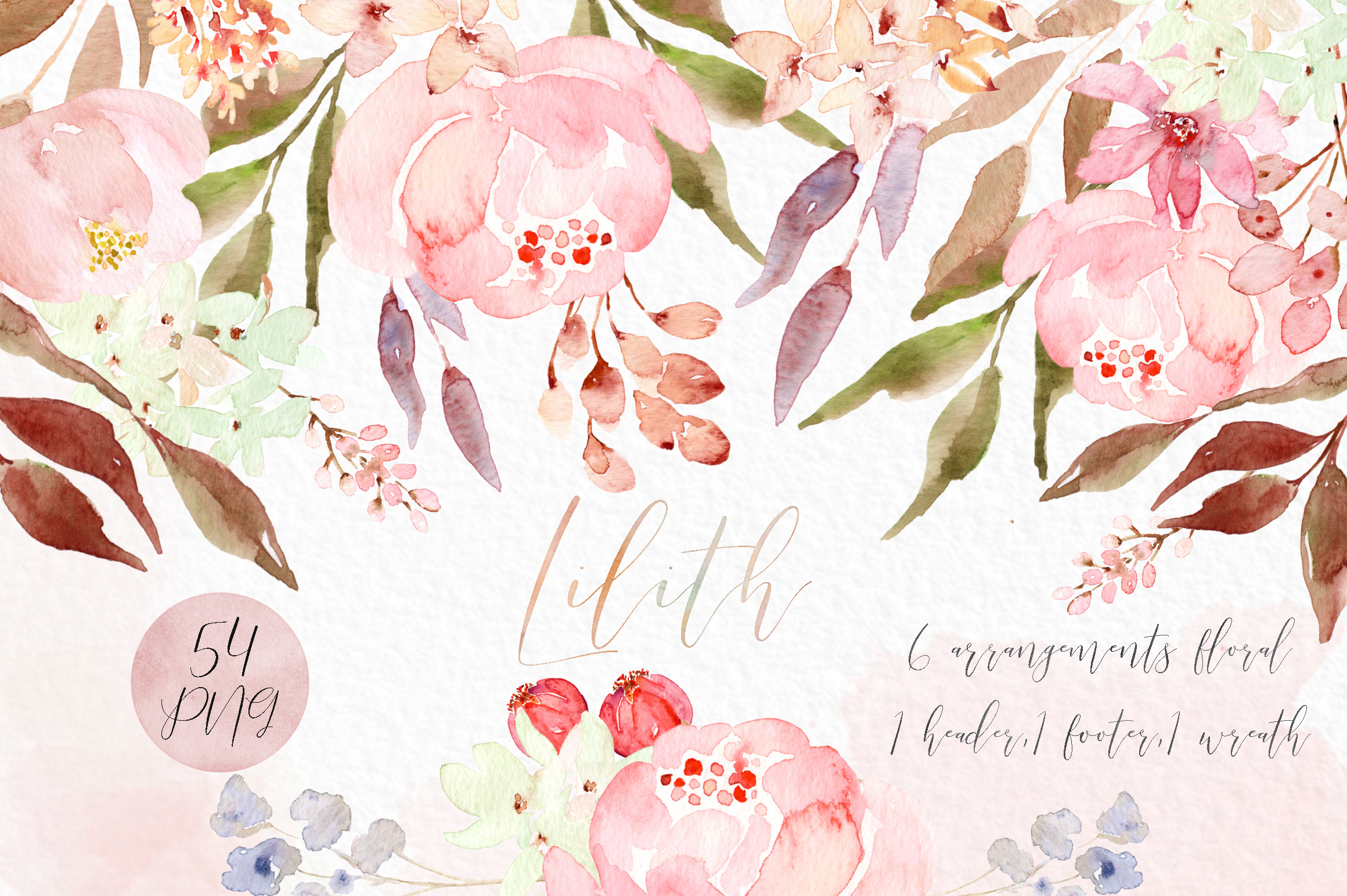 Lilith. Watercolor clipart