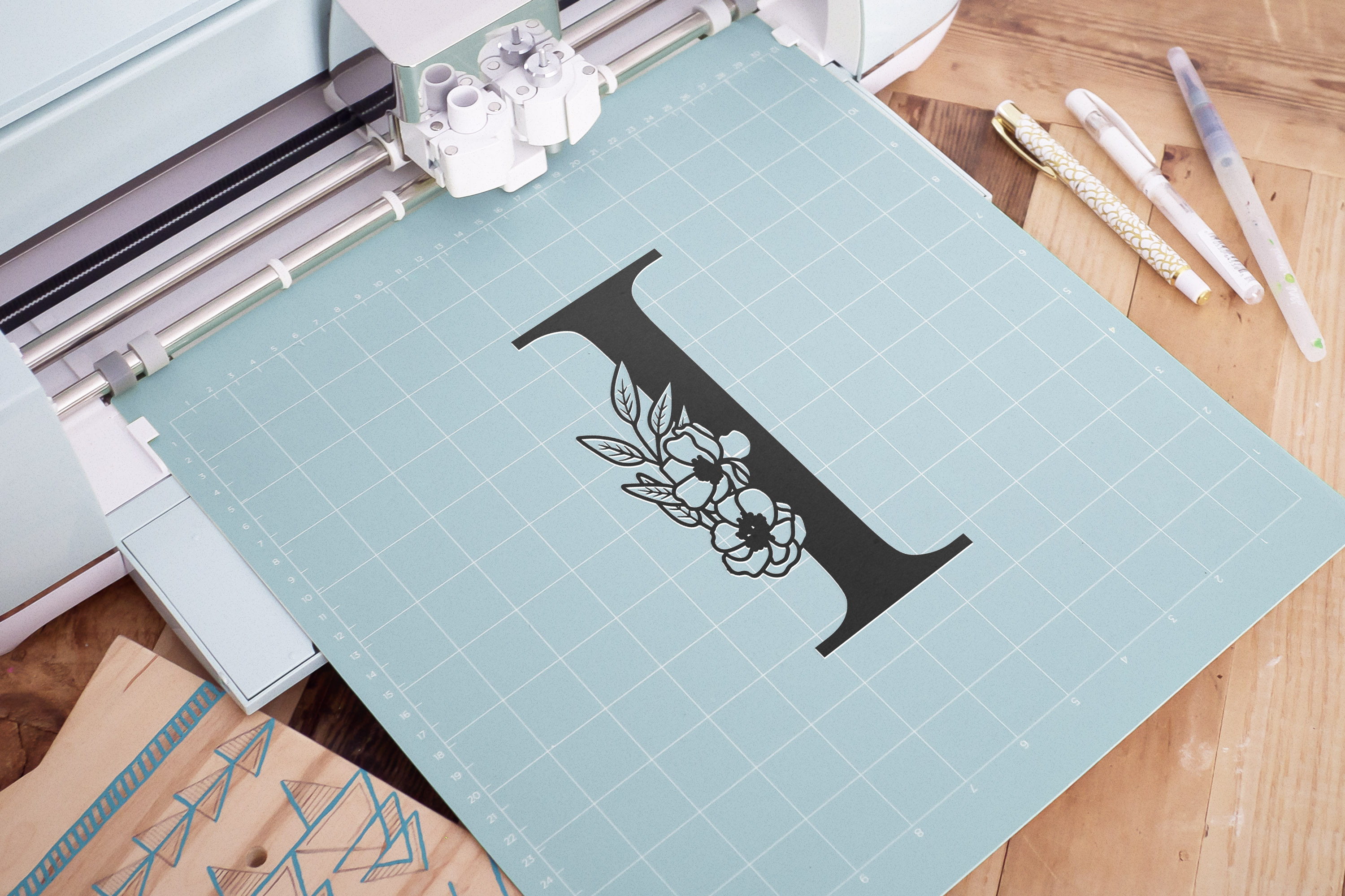 Floral Letter I SVG File, Letter I SVG, Flower Letter SVG (375160 ...