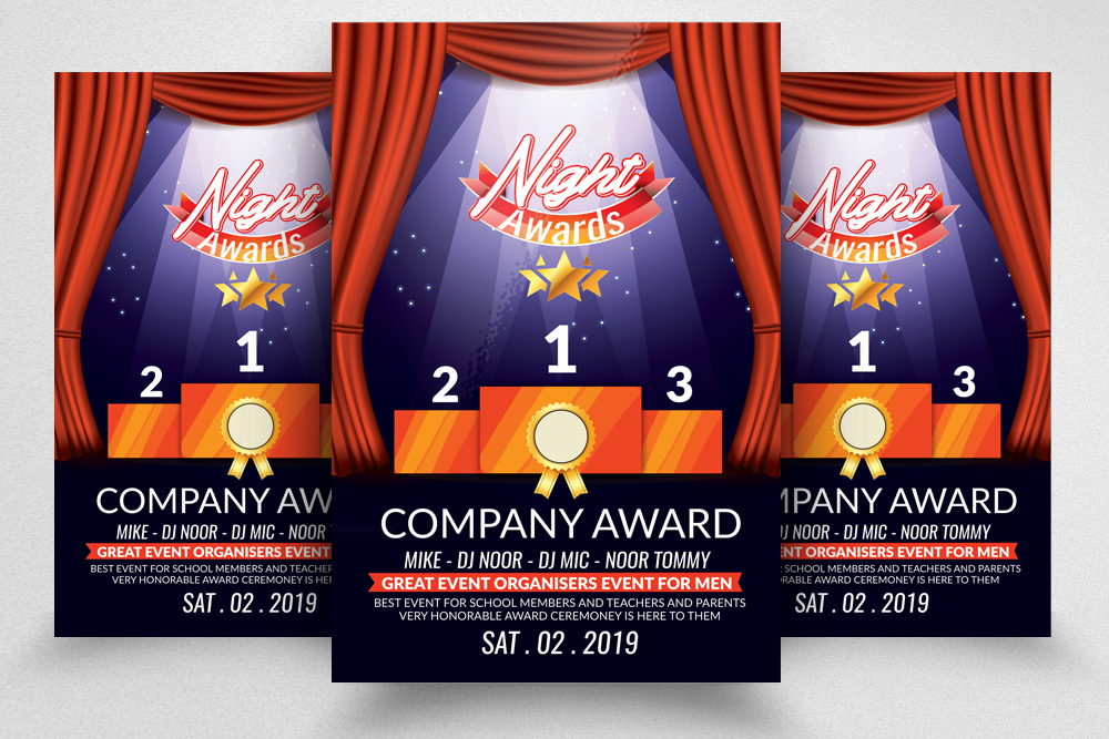 Employee Award Night Flyer Template (439191) | Flyers | Design Bundles