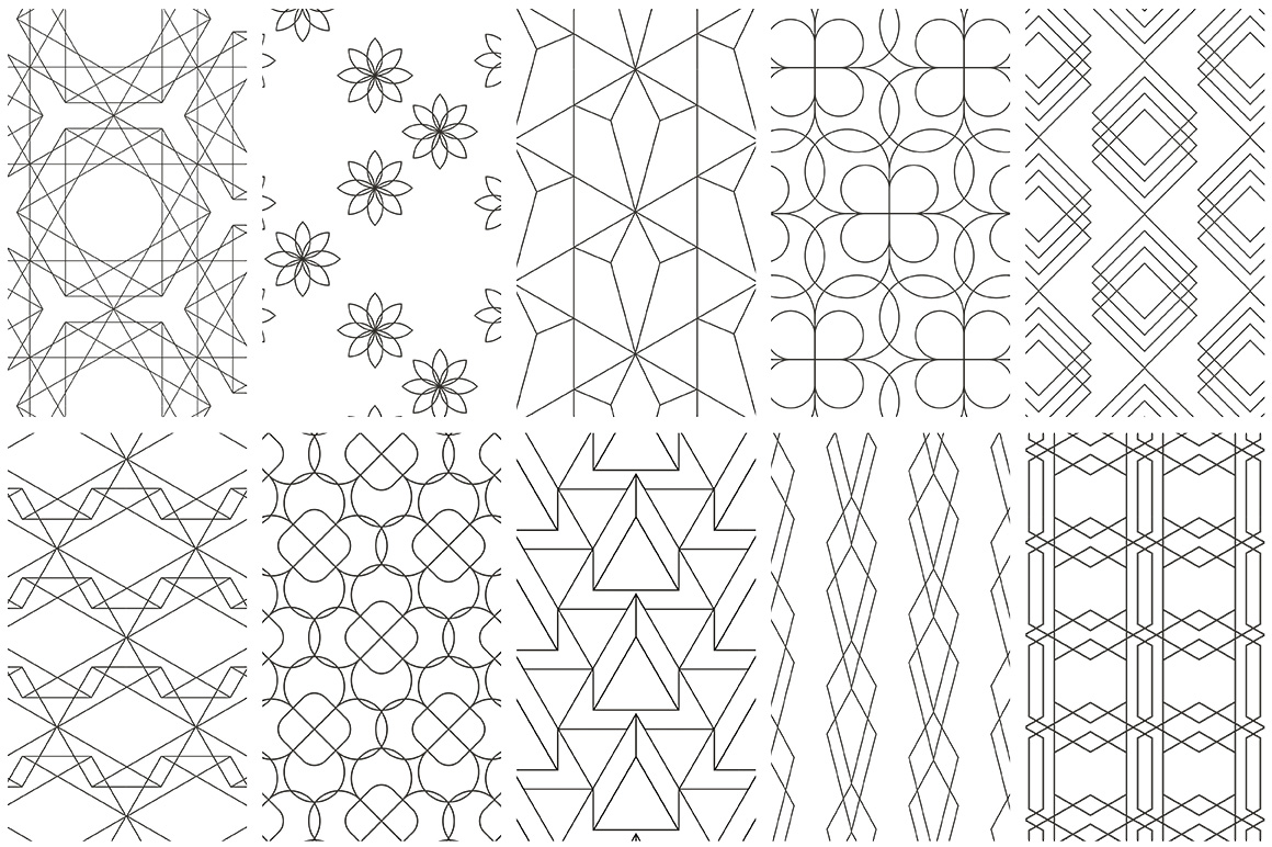 Feminine Elegant Patterns (15570) | Backgrounds | Design Bundles