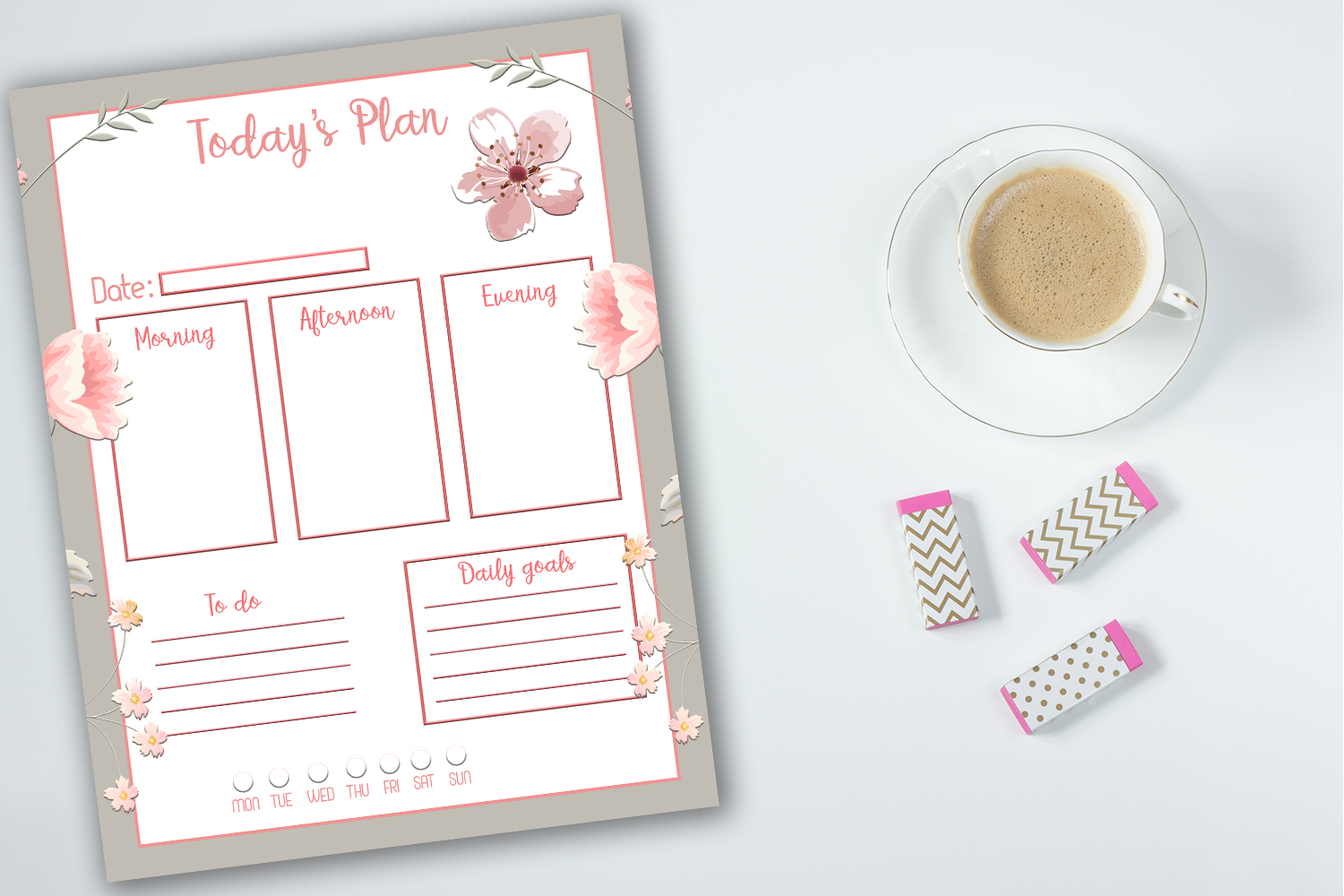 Daily Planner Minimalist, Minimalistic, Organize the day,OFF (158691 ...
