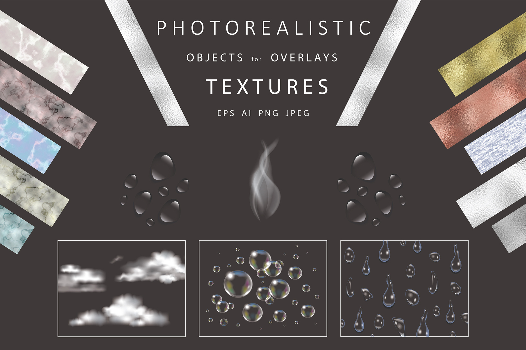Photorealistic objects, textures. (94586) | Textures | Design Bundles