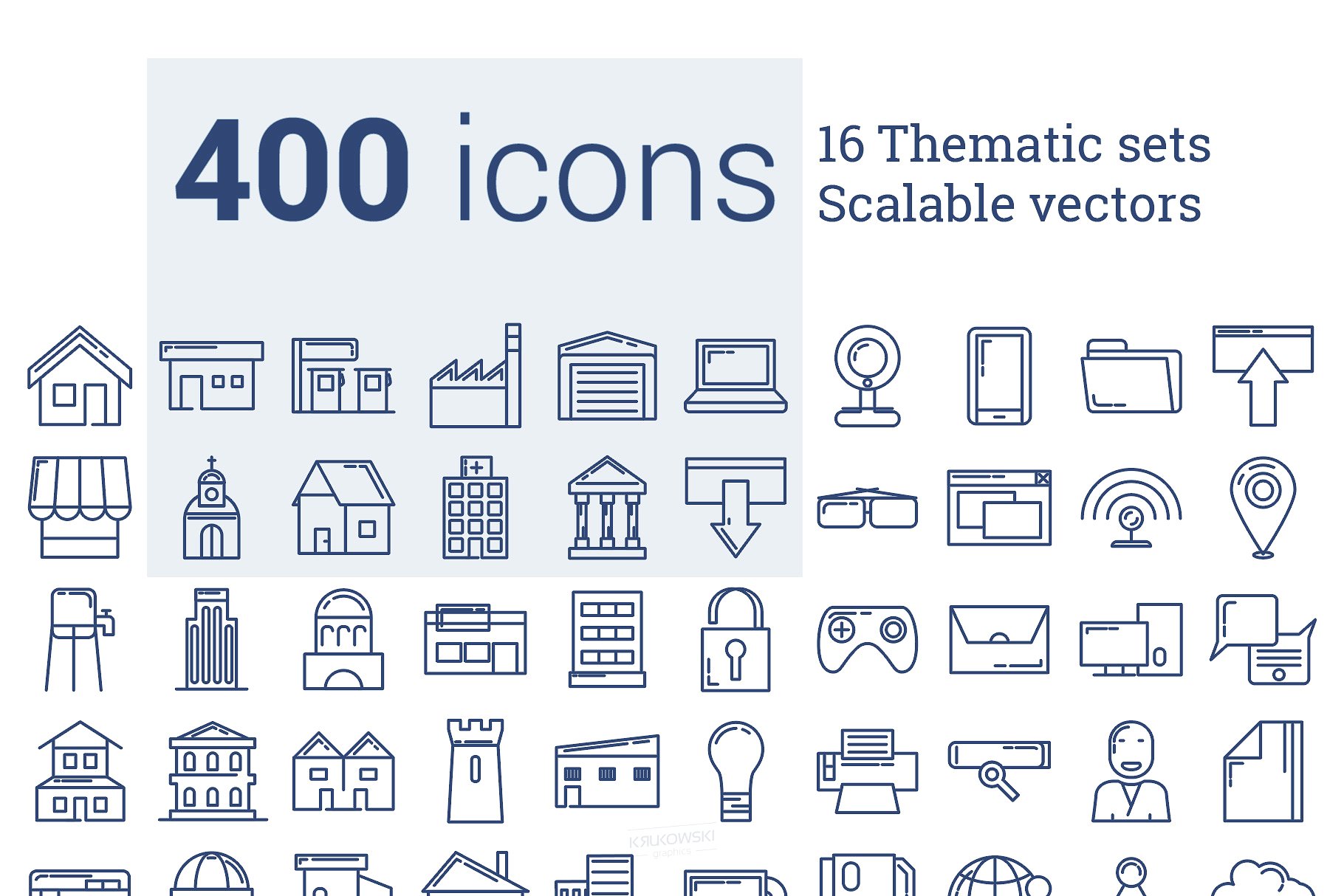 400 Modern Icons Set (49941) | Icons | Design Bundles