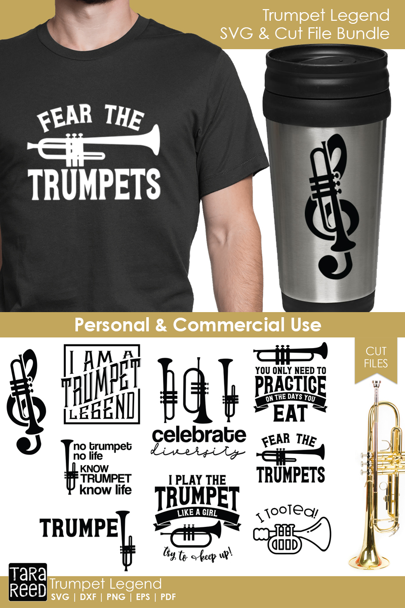 Trumpet Legend - Trumpet SVG & Cut Files for Crafters (155333) | Cut ...