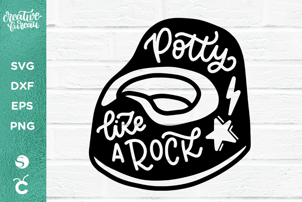 Potty Like A Rockstar SVG, Baby Potty SVG