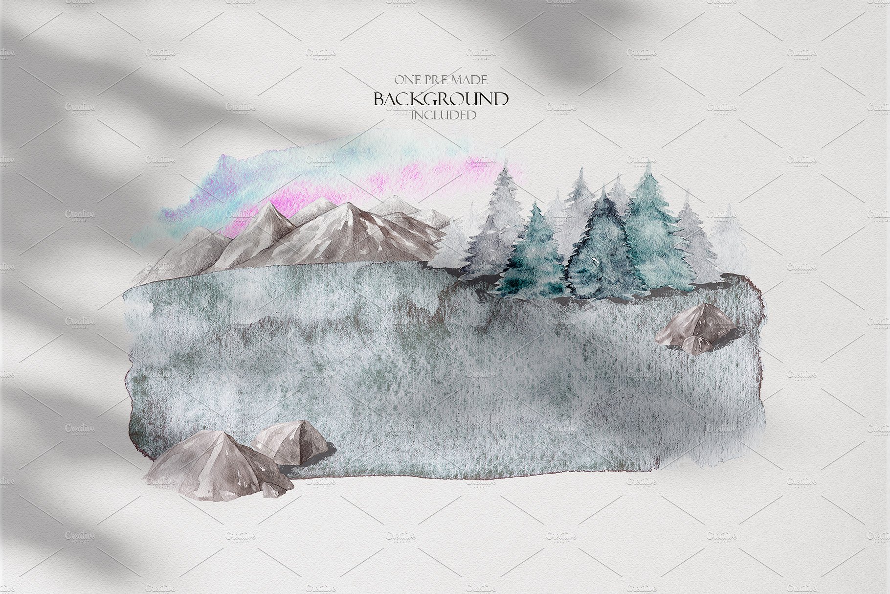 ARCTIC ANIMALS watercolor set PART 1 (176785) | Illustrations | Design ...