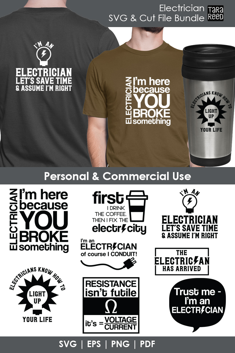 Electrician SVG and Cut Files for Crafters (189559) | Cut Files ...