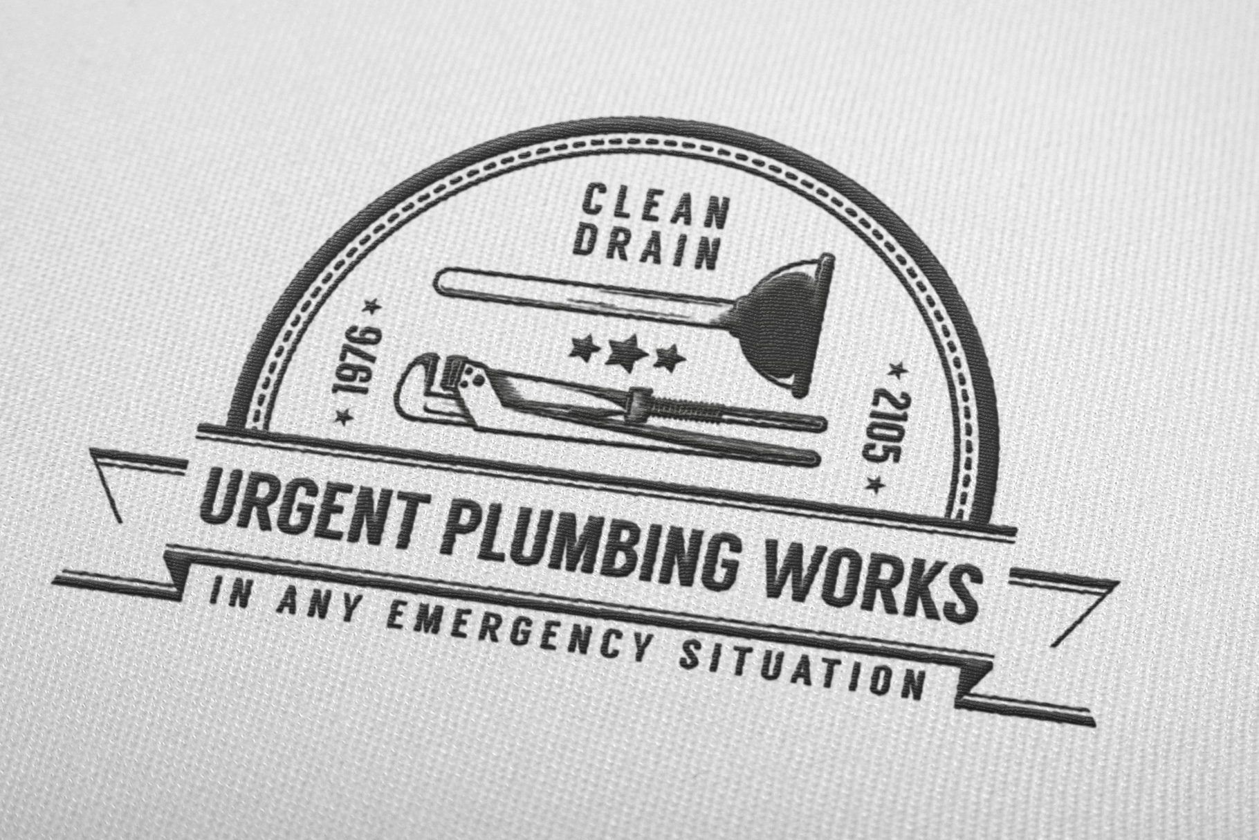 Plumbing retro logos