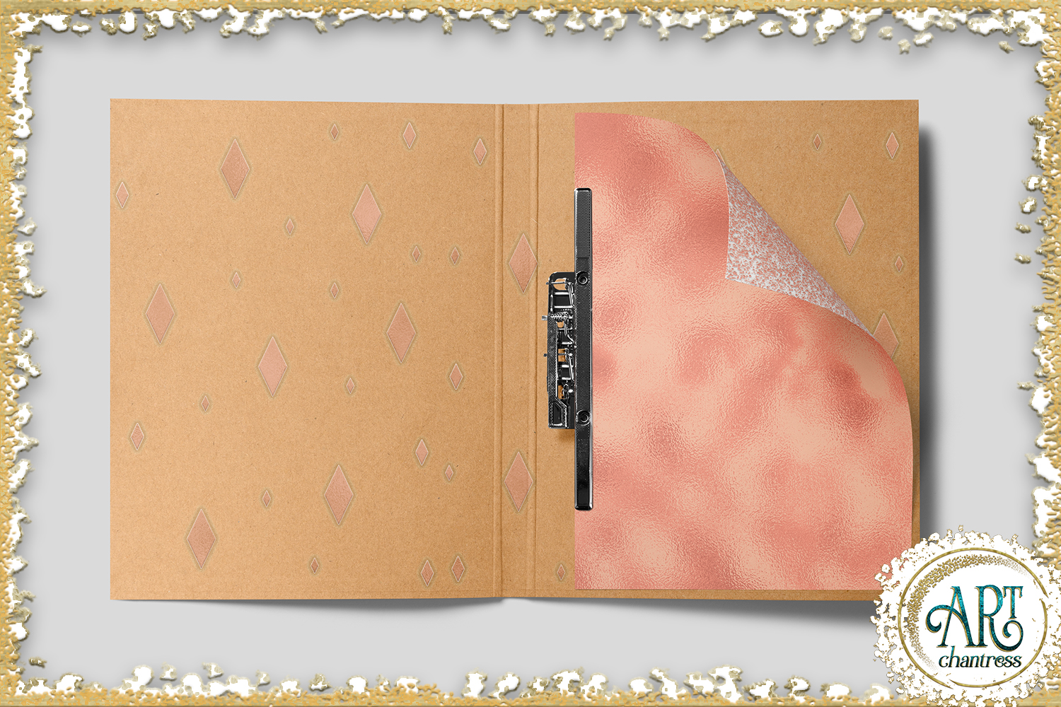 Luxury Rose Gold Glitter Seamless Digital Papers,Borders Set (140953 ...