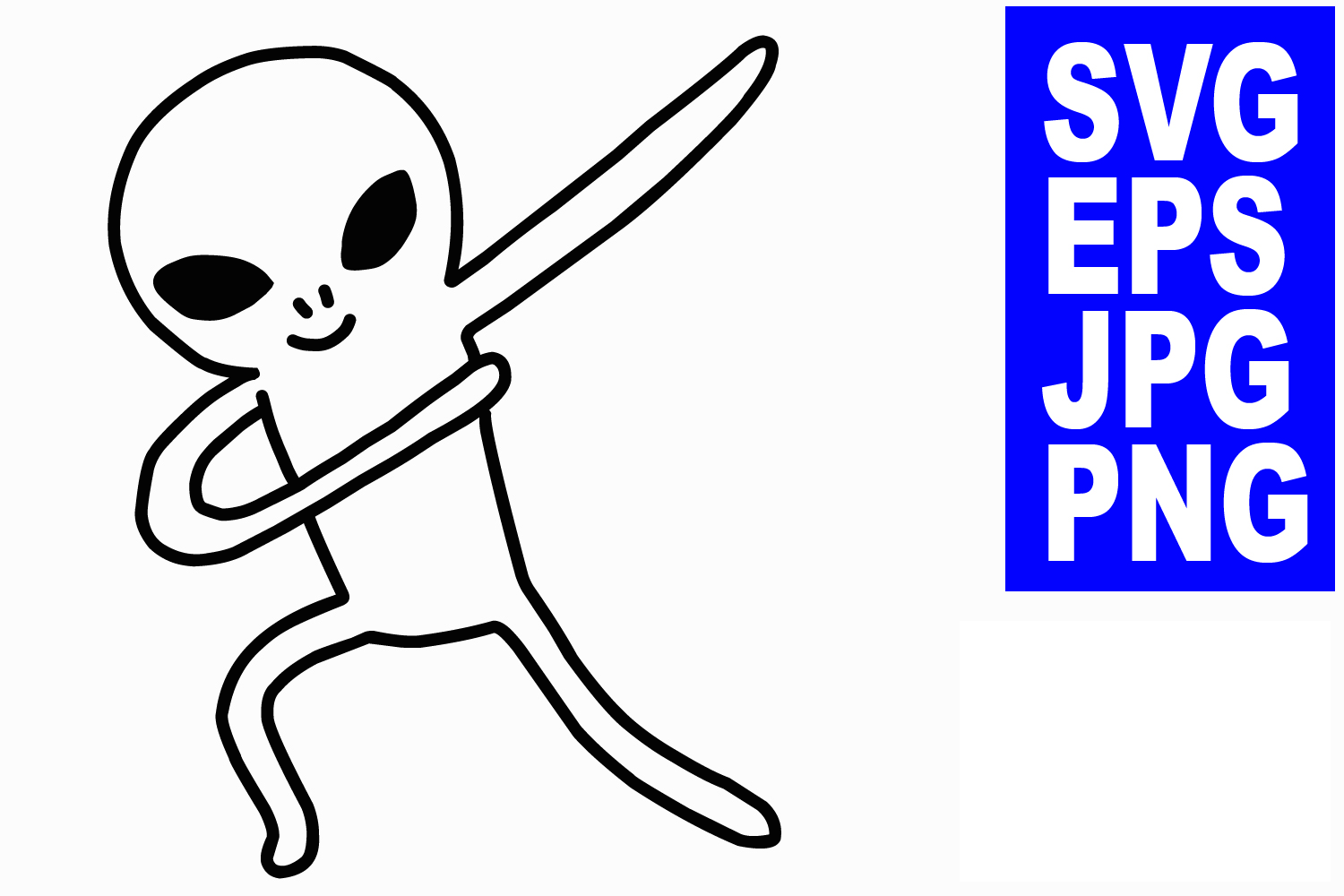 A Dabbing Alien - JPG/SVG/PNG (184352) | Illustrations | Design Bundles