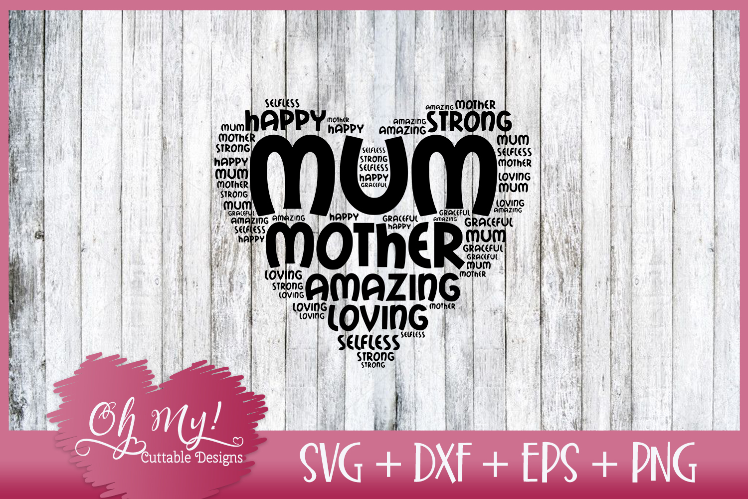 Mum Word Cloud - SVG DXF EPS PNG Cutting File (174557) | SVGs | Design ...