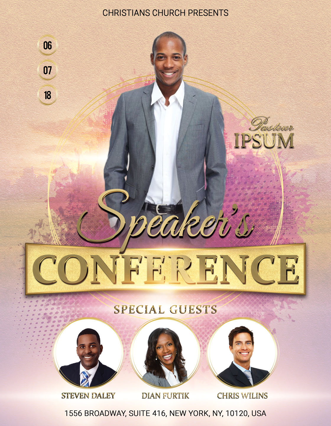Church Conference Flyer Poster (114234) | Flyers | Design Bundles