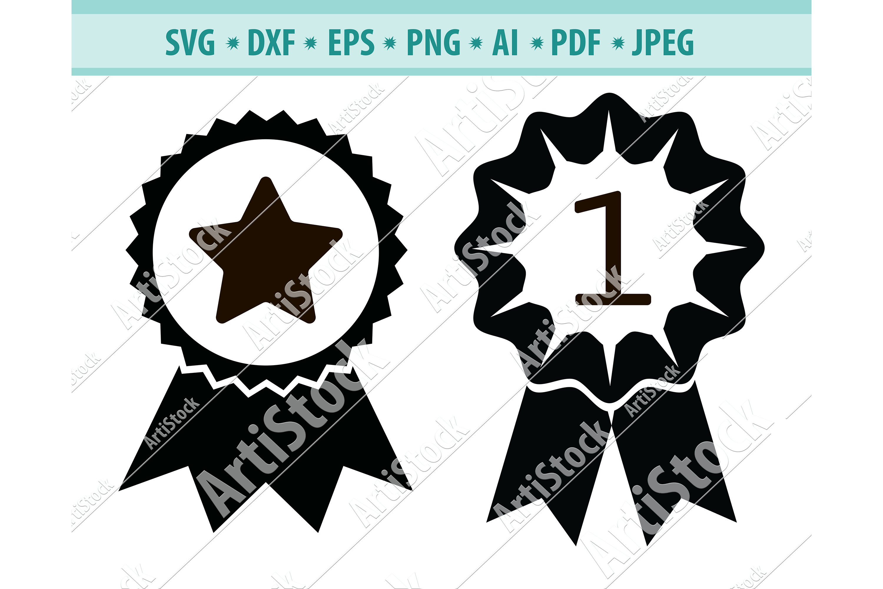 Medal with ribbon Svg, Winner svg, First place Dxf, Eps, Png (465169 ...