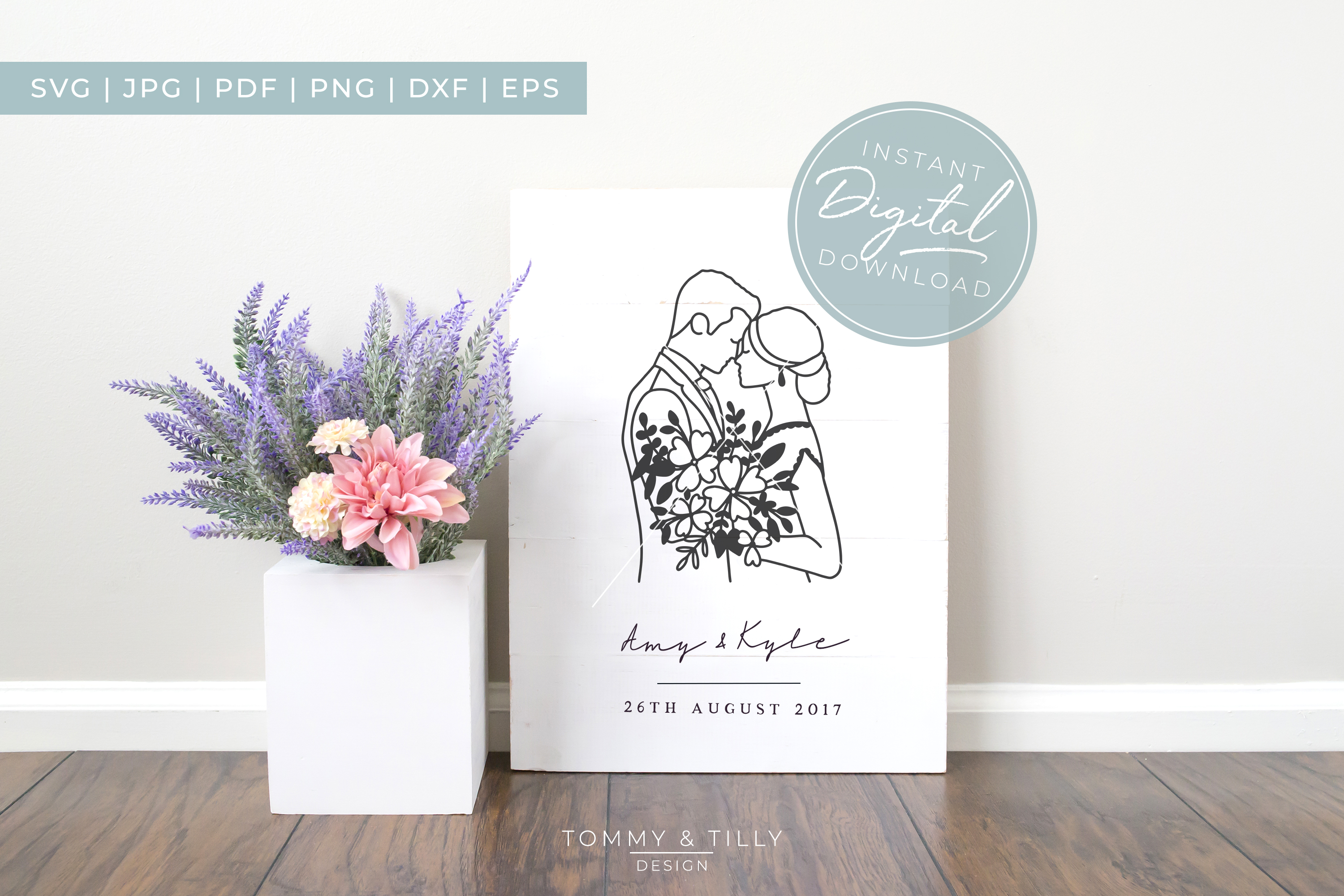 Bride and Groom - SVG EPS DXF PNG PDF JPG (417860) | SVGs | Design Bundles