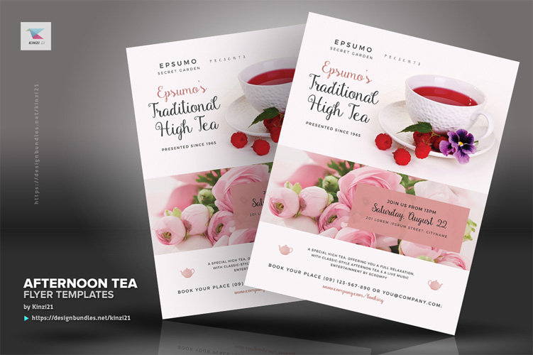Afternoon Tea Flyer Templates
