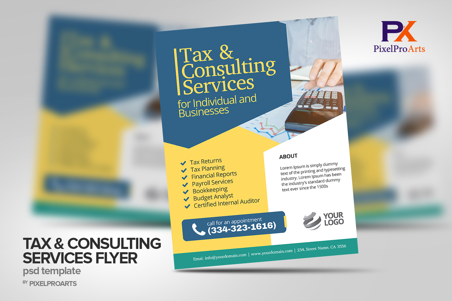 Tax & Consulting Services Flyer Poster Template