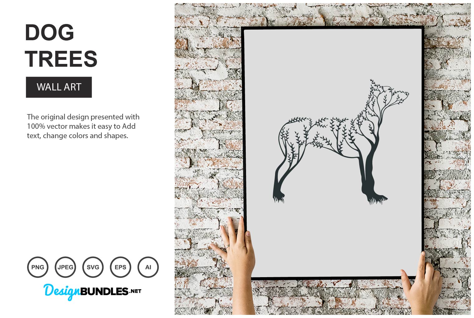 Dog Trees Illustration