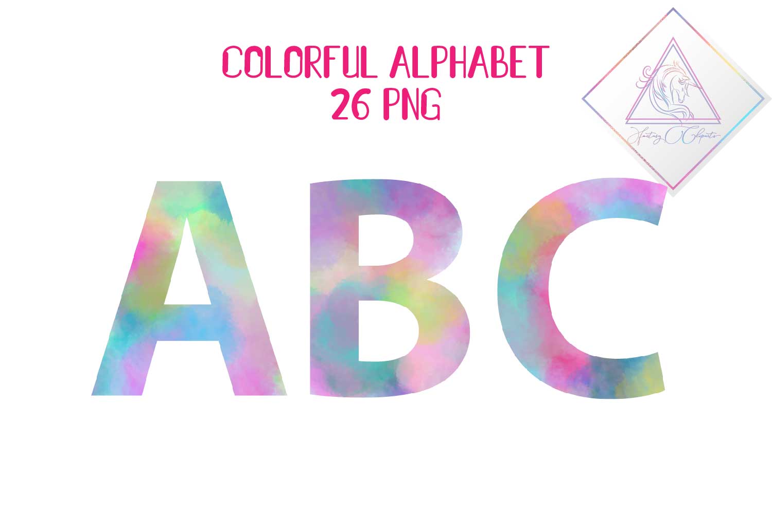 Colorful alphabet clipart