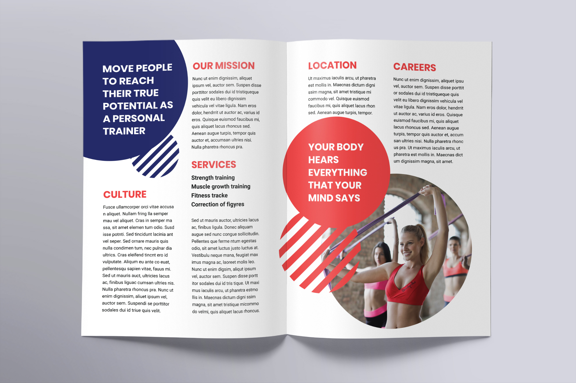 Fitness Trainer Coach Brochure Bifold