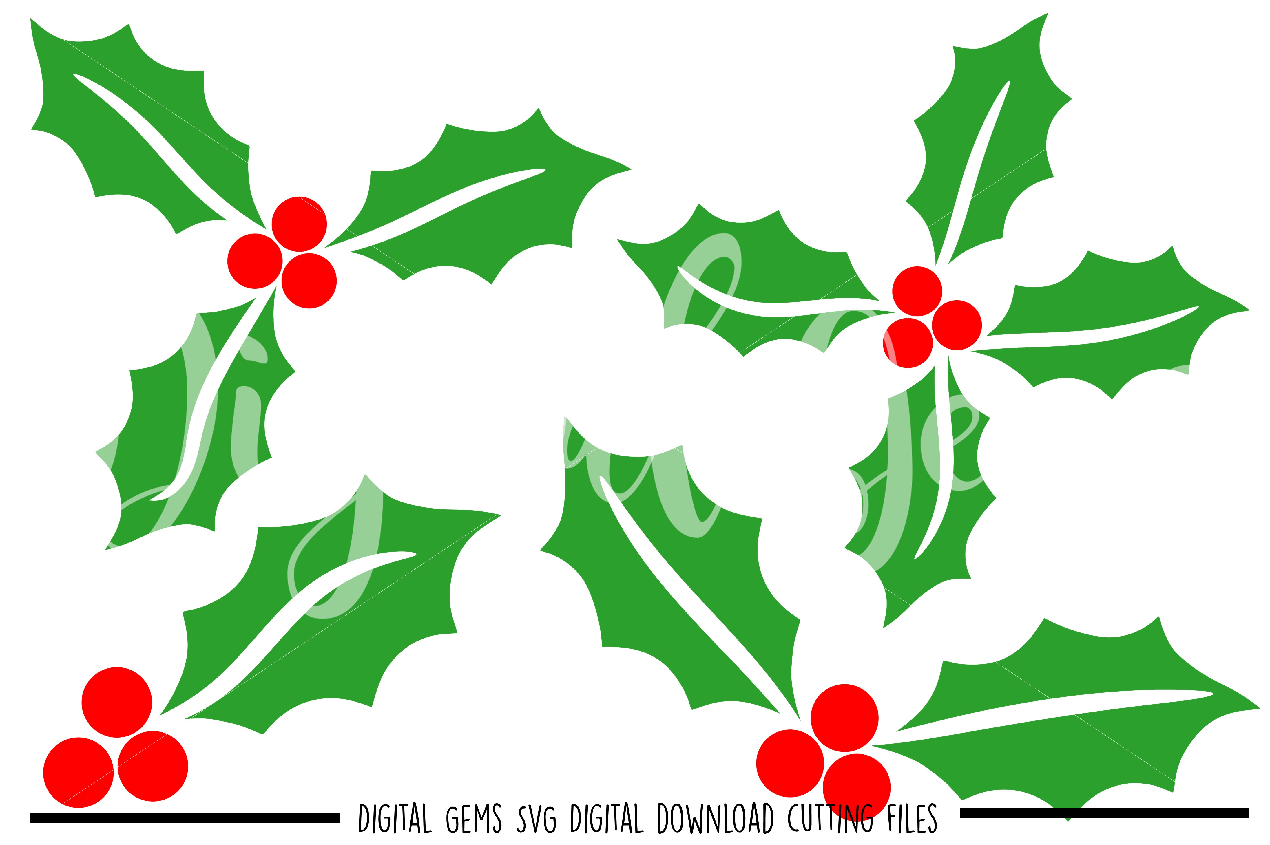 Holly SVG / PNG / EPS / DXF files (35339) | SVGs | Design Bundles