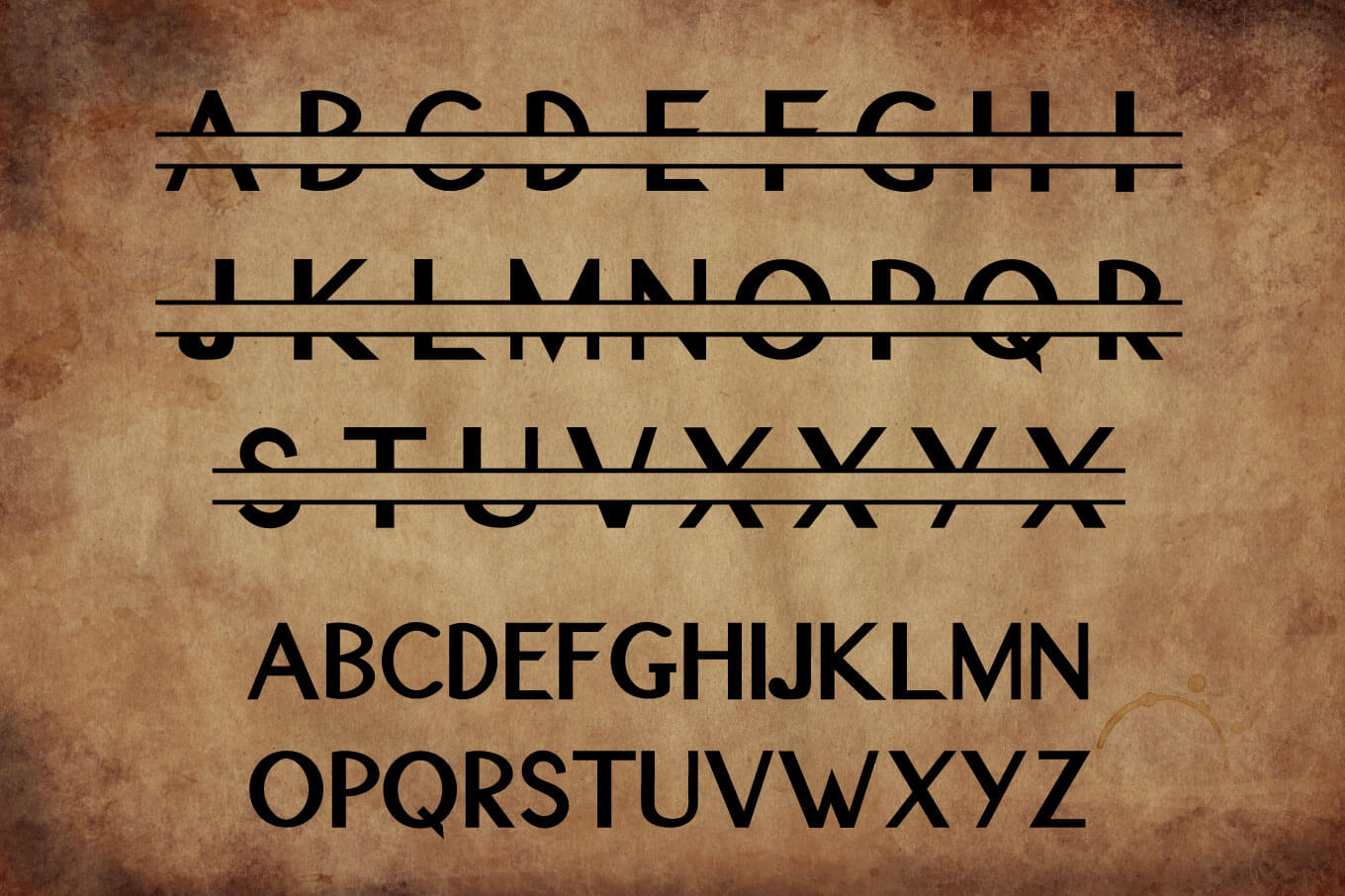 Original Split Font - A Monogram Font
