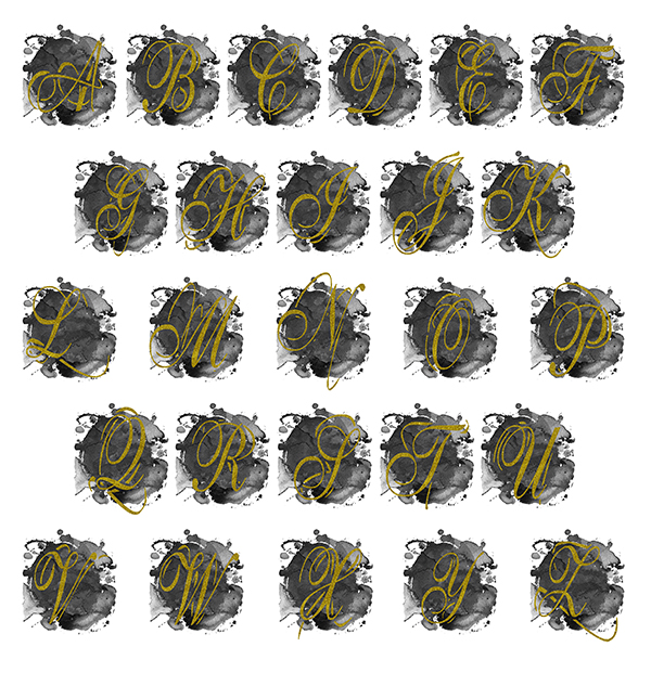 Set of Alphabet Letters - 26 file - every letter is on separated JPEG ...