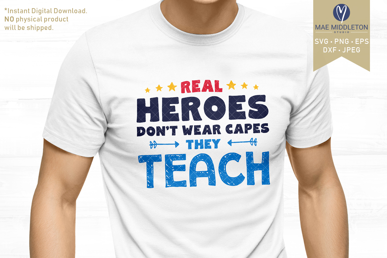 Real Heroes Don't Wear Capes, They Teach -SVG cut files (128044) | SVGs ...
