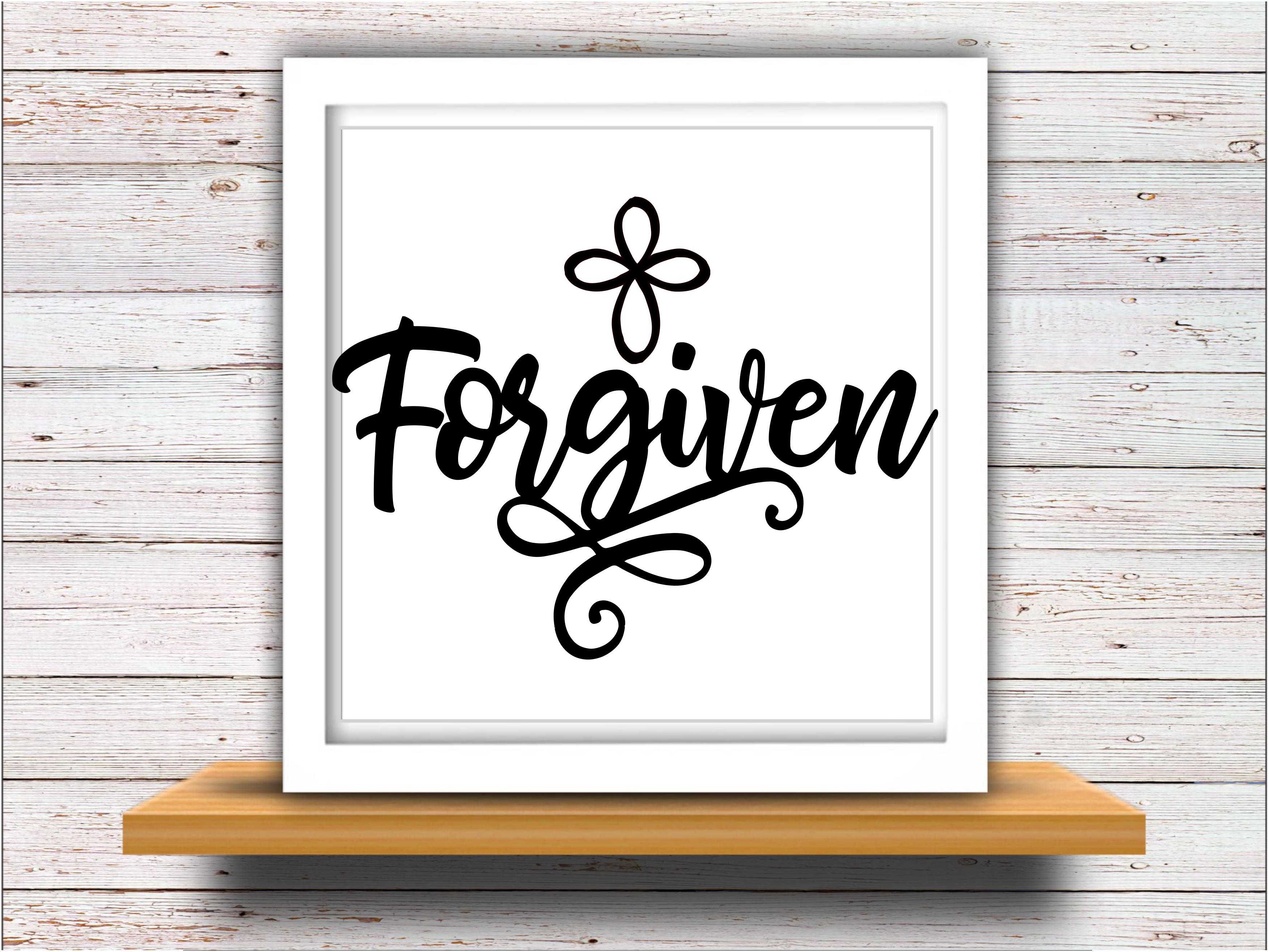 Forgiven svg SVG DXF JPEG Silhouette Cameo Cricut Jesus svg iron on ...